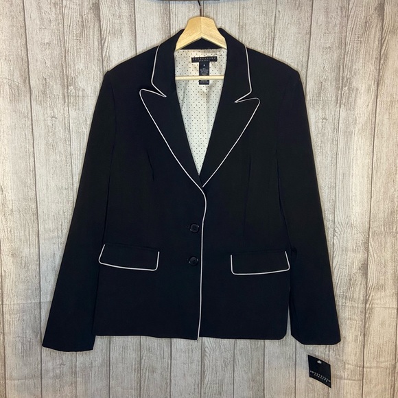Apostrophe | Jackets & Coats | Apostrophe Stretch Black With White ...